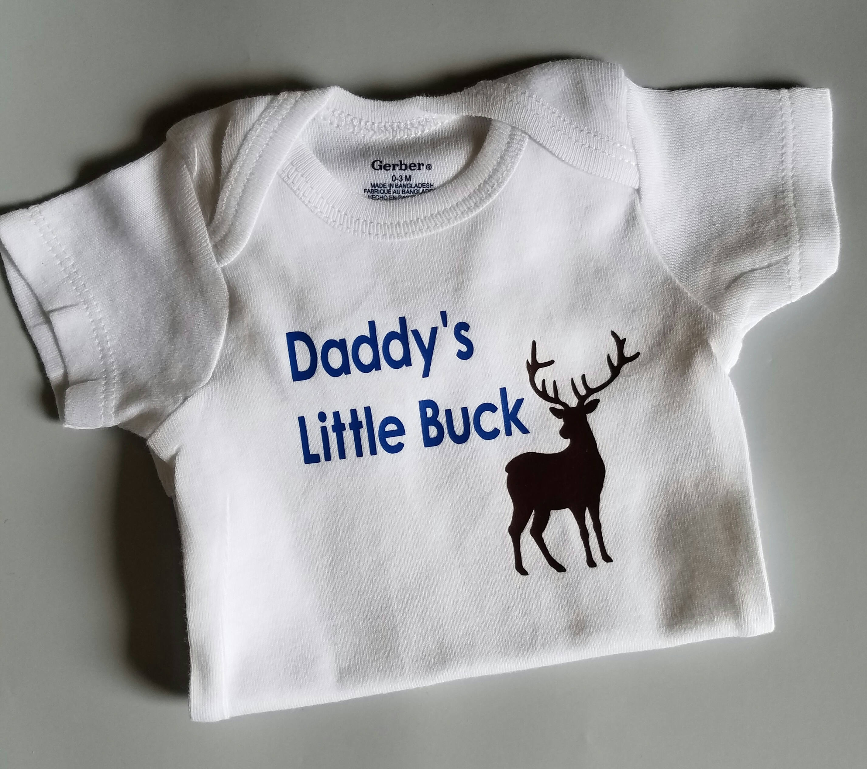 Daddy's Little Buck, Deer Hunting Baby Clothes, Baby Buck, Baby Shower ...