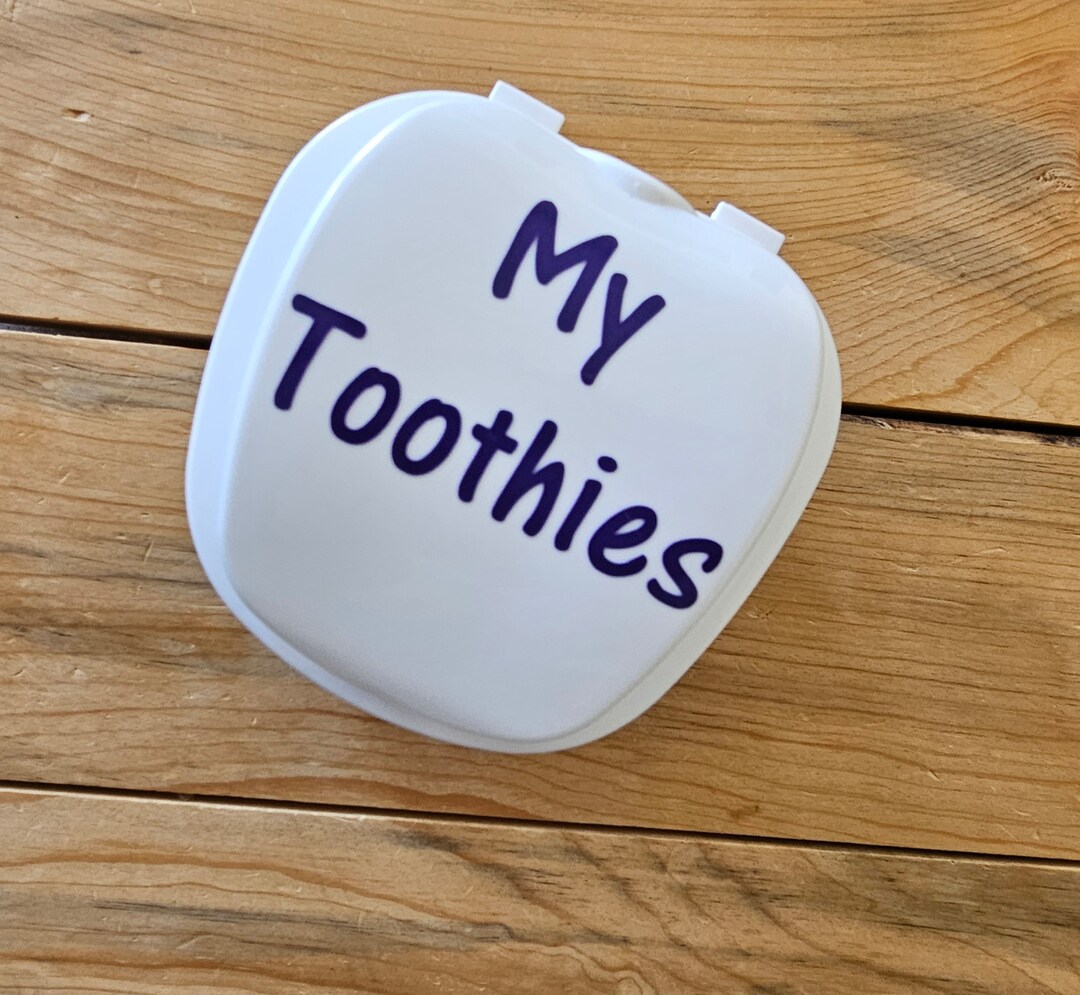 My Toothies Denture Cup, Funny Denture Case, Over the Hill Gift, Funny ...