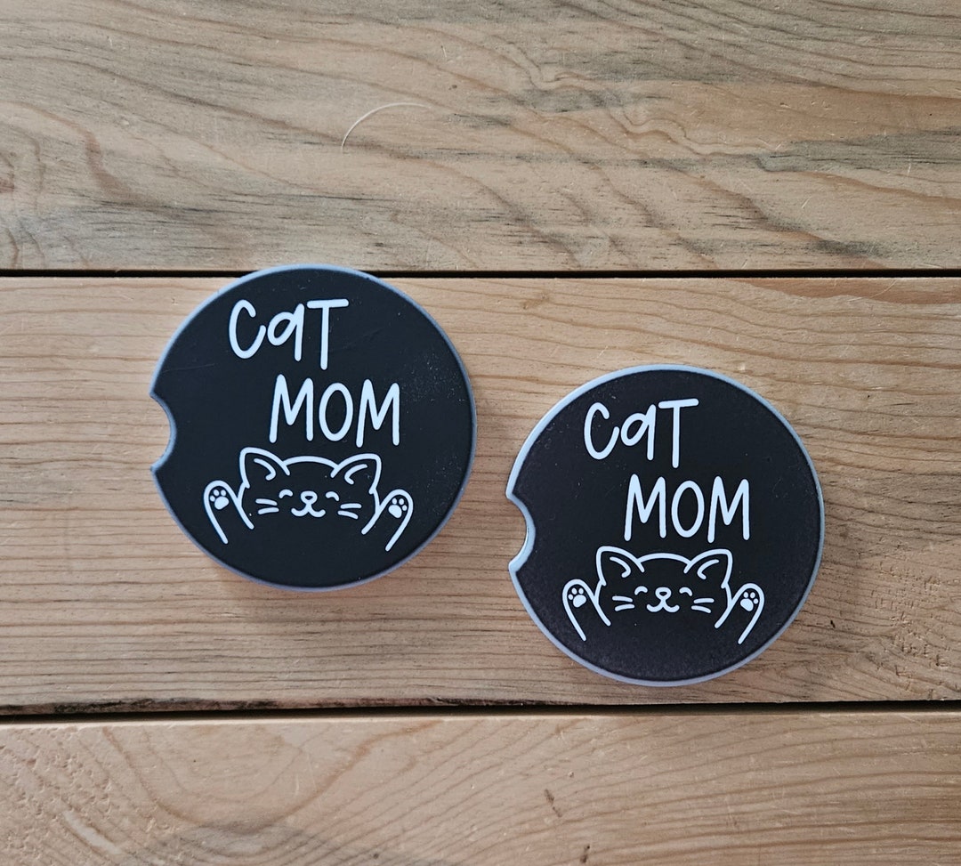 Cat Mom Car Coasters, Funny Car Coasters, Truck Car Coasters, Funny ...