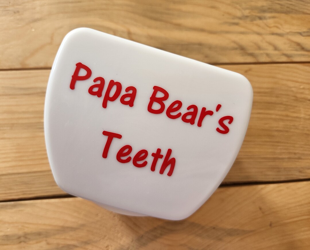 Papa Bear's Teeth Denture Case, Funny Denture Cup, Funny Denture Case ...