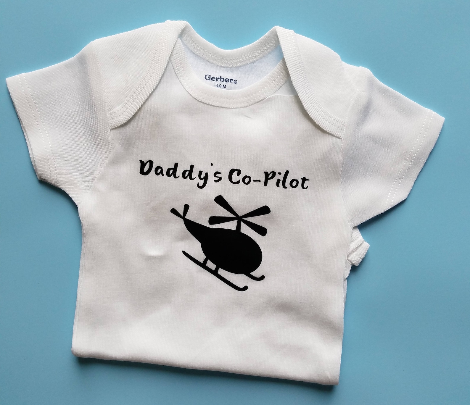 Daddy's Co-pilot Baby Clothes Aviator Dad Helicopter | Etsy