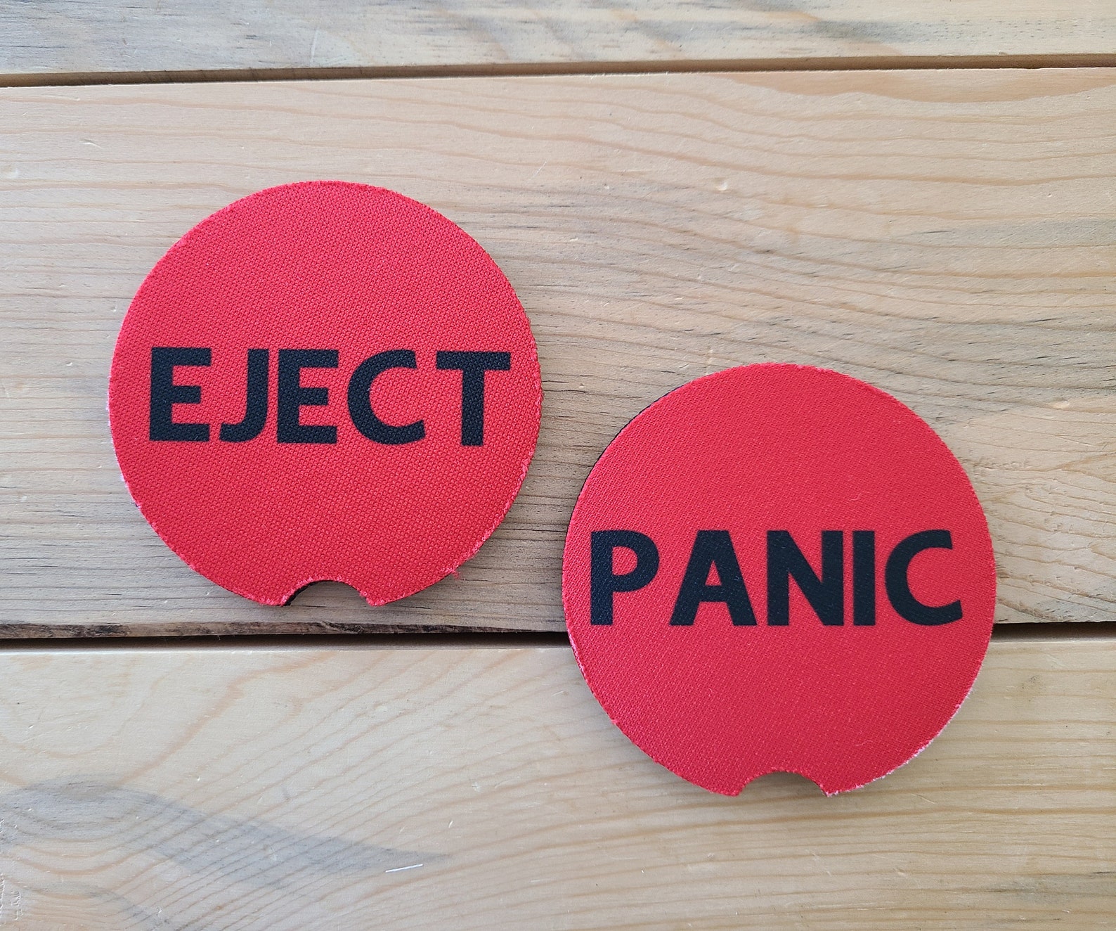 Eject Panic Button Car Coasters, Funny Truck Accessories, New Driver ...