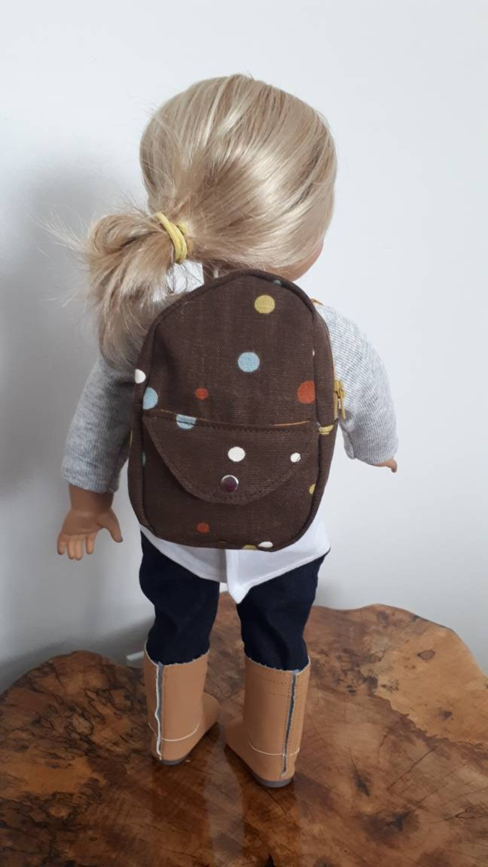 Doll backpack 18 doll sized backpack doll accessories | Etsy