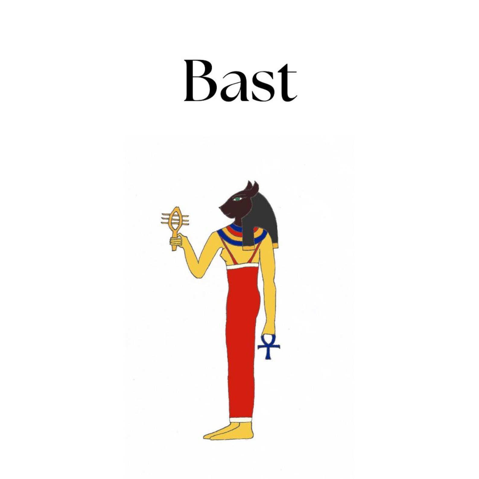 Bast (bastet) Prayer Bead Necklace in Tiger Eye: Egyptian Goddess of ...