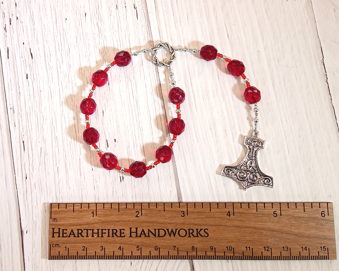 Thor Pocket Prayer Beads: Norse God of Thunder Protector of - Etsy