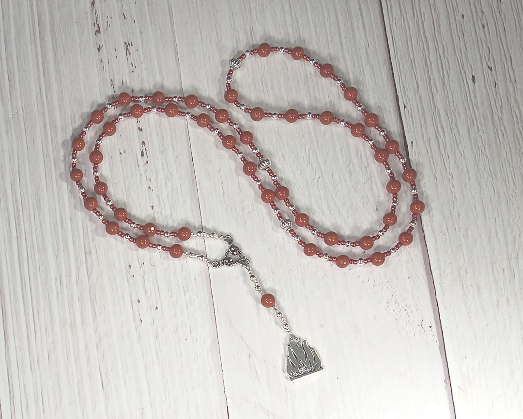 Hestia Prayer Bead Necklace in Red Jasper: Greek Goddess of Hearth ...