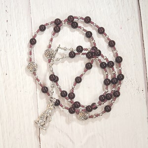 Andraste Prayer Bead Necklace in Garnet: British Celtic Goddess of ...