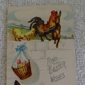 Antique Easter Post Card, Late 1800's Easter Greeting, Victorian Era ...