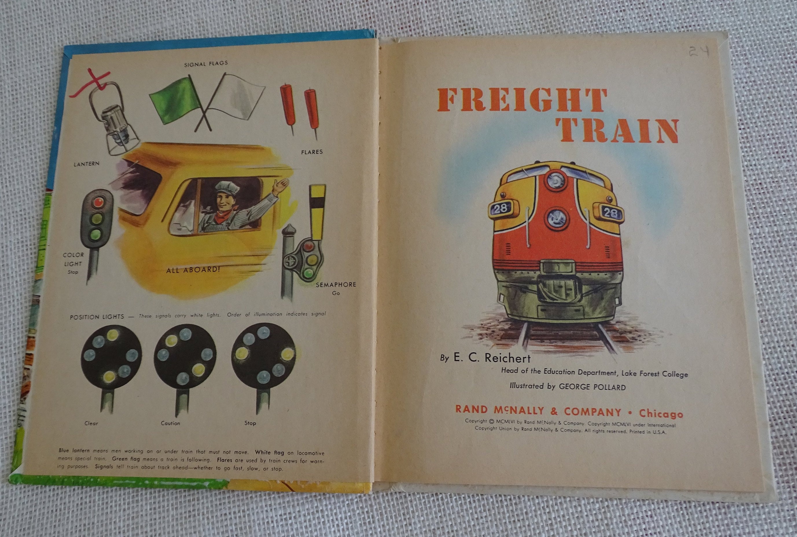 Vintage Freight Train Kids Book 1956 Children's Learning | Etsy