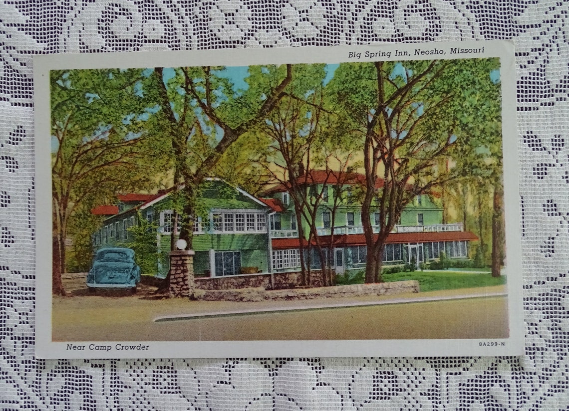 Vintage Big Spring Inn Post Card Circa 1930 Full Color | Etsy