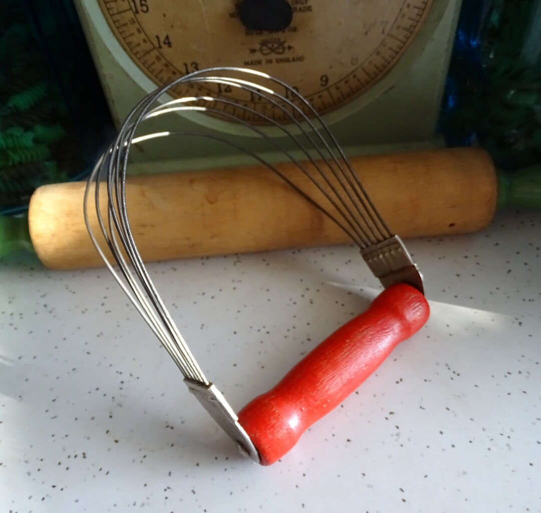 Vintage Androck Masher, Red Handle Kitchen Tool, Mid Century Dough ...