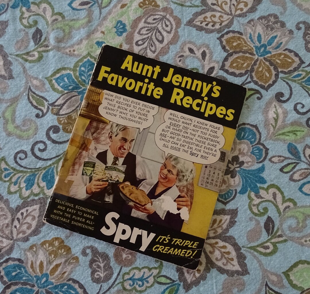 Aunt Jenny's Favorite Recipes Booklet, SPRY Shortening Advertisement ...