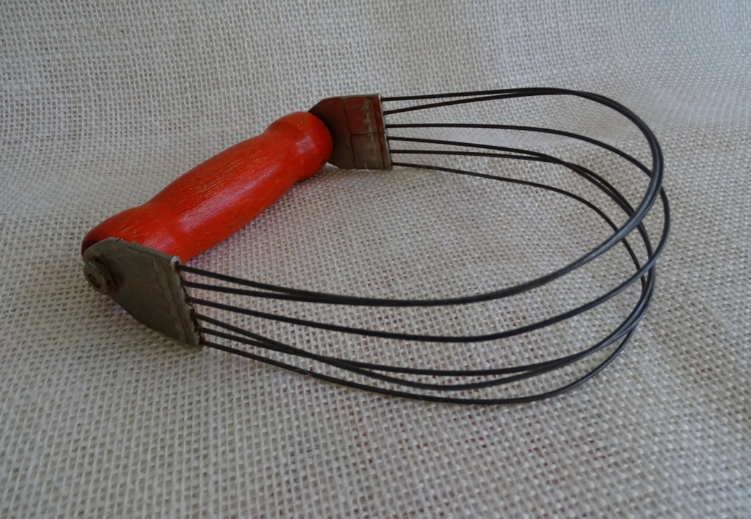 Vintage Kitchen Tool, Red Wood Handled Masher, Androck Made in USA, Mid ...