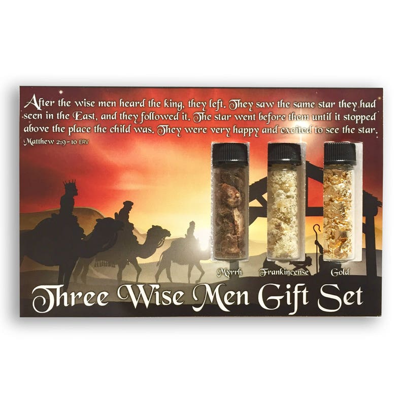 Three Wise Men Nativity Gift Set Gold Frankincense Myrrh - Etsy
