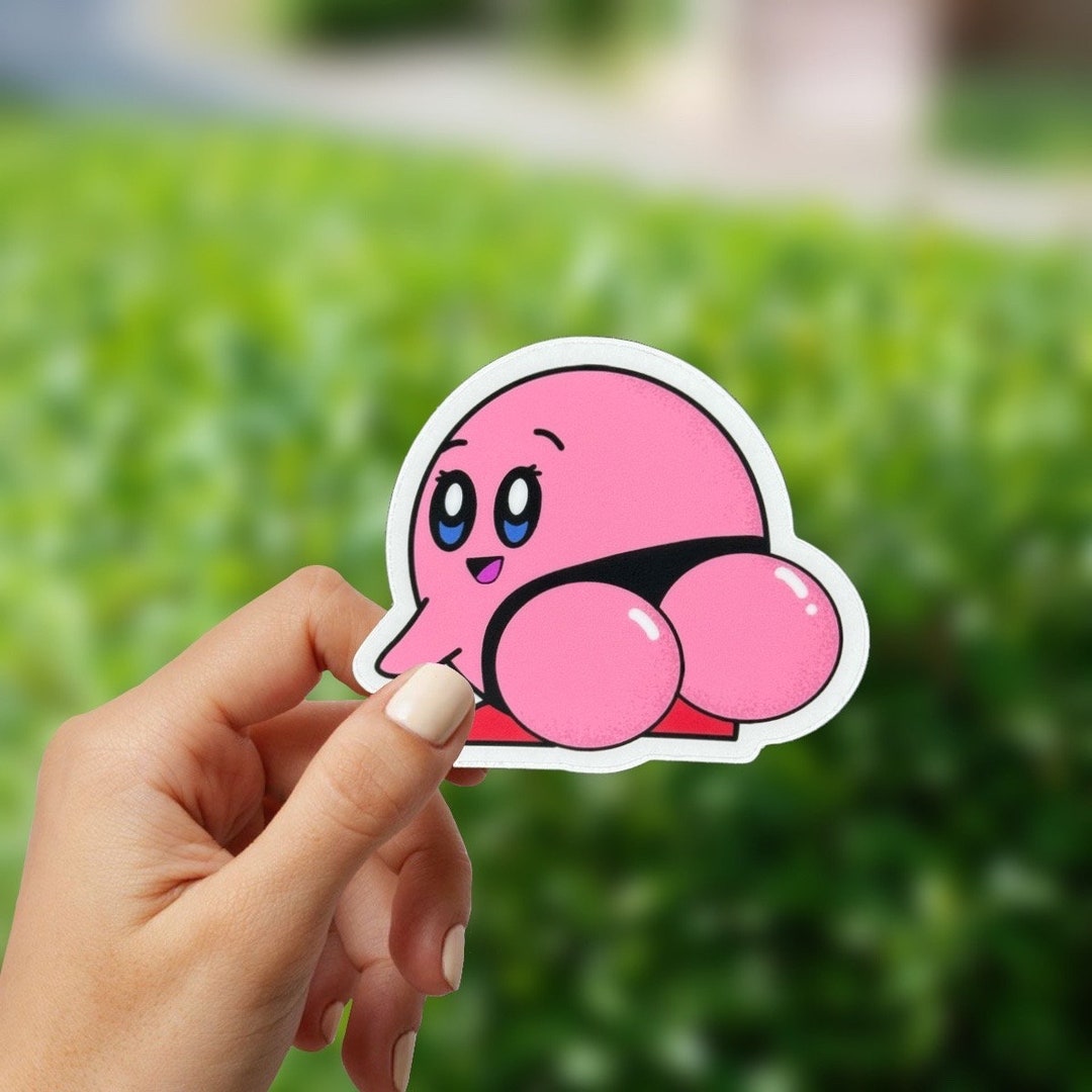 Kirby Matte Vinyl Sticker | Water Bottle Sticker | Kirby Laptop Decal ...