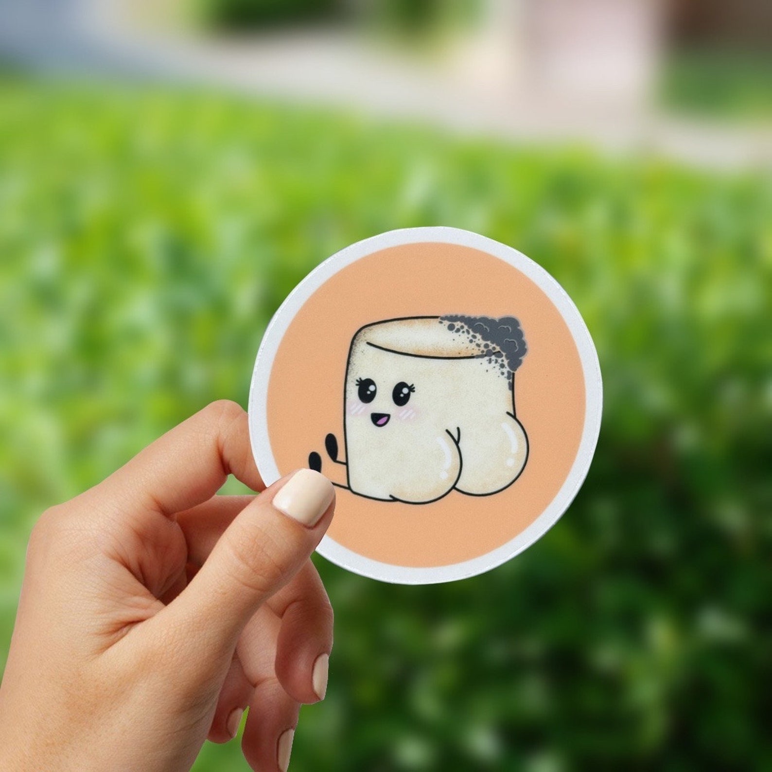 Toasted Marshmallow Matte Vinyl Sticker | Water Bottle Sticker ...