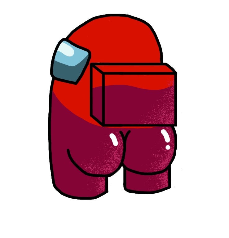 Red Among Us Matte Vinyl Sticker Water Bottle Sticker Red Among Us ...