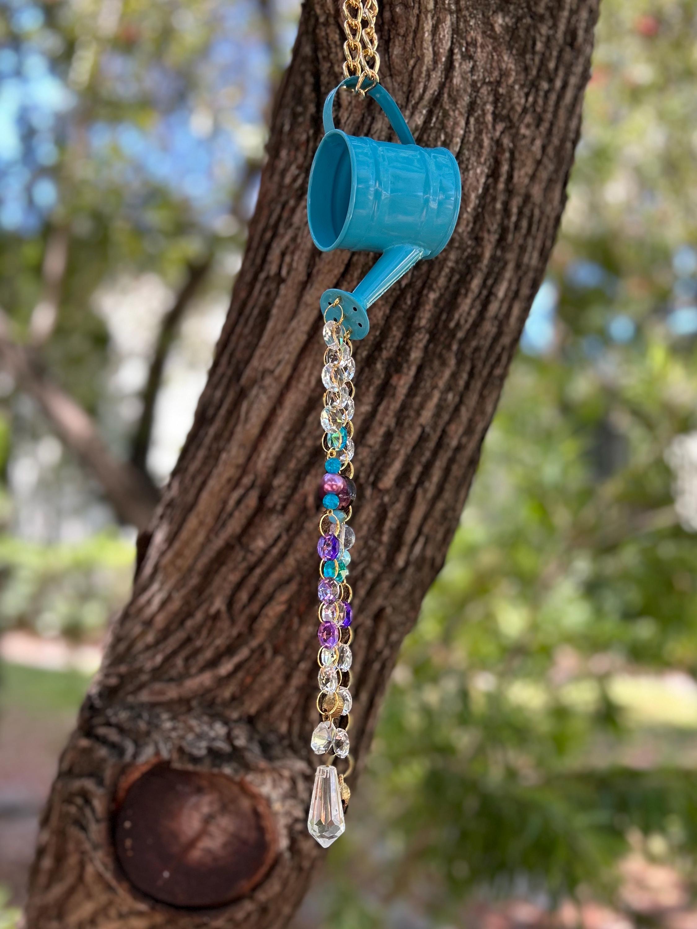 Watering Can Crystal Wind Chime, Garden Decor, Spring Home Decor - Etsy