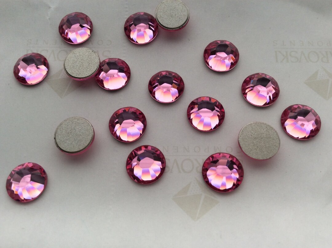 24 Pieces Swarovski #2028 Ss40 Crystal Rose Pink Non Hotfix Flatback ...