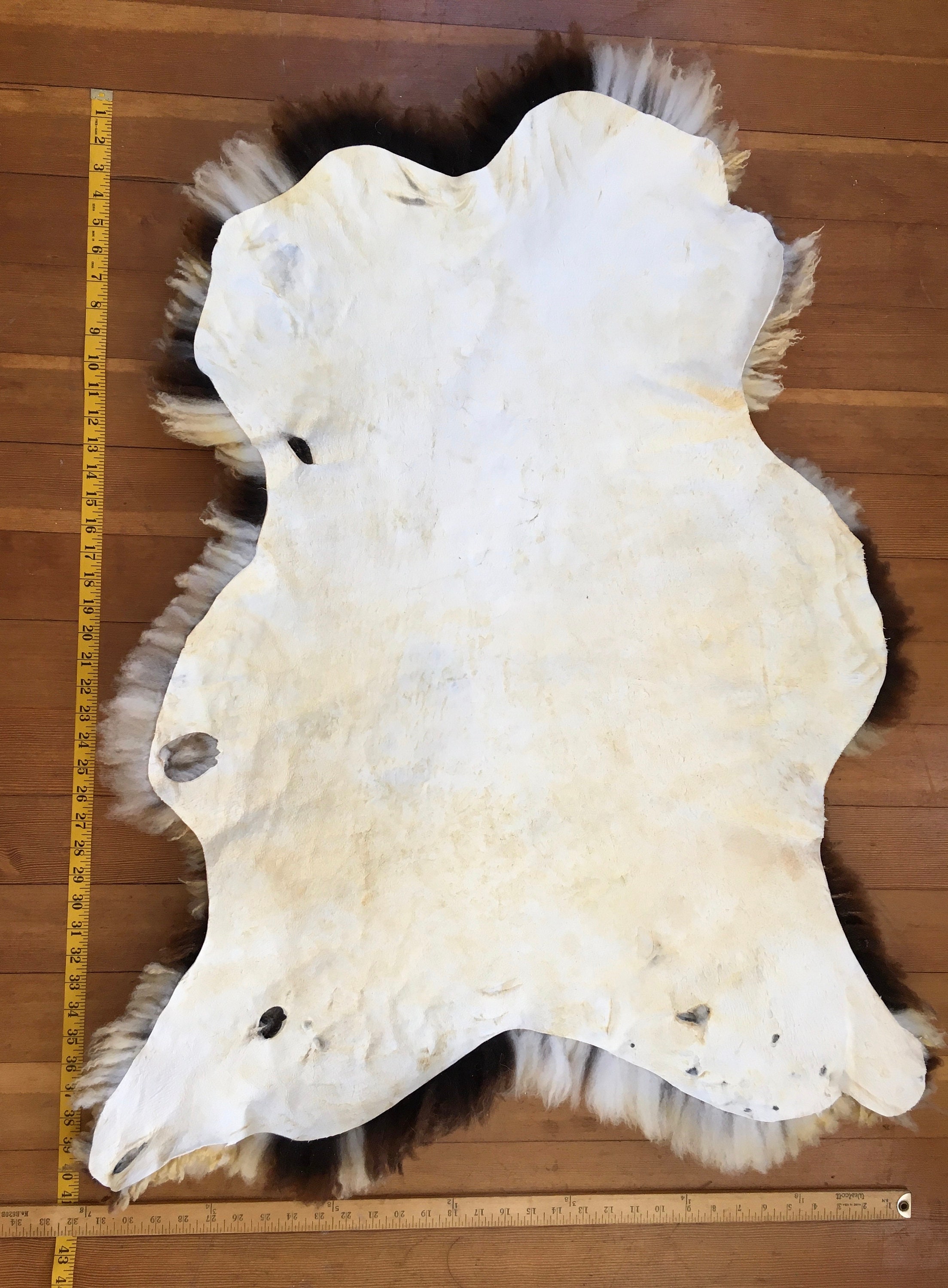 Jacob Sheepskin Naturally Tanned Cushy black-and-white Pelt M2 - Etsy