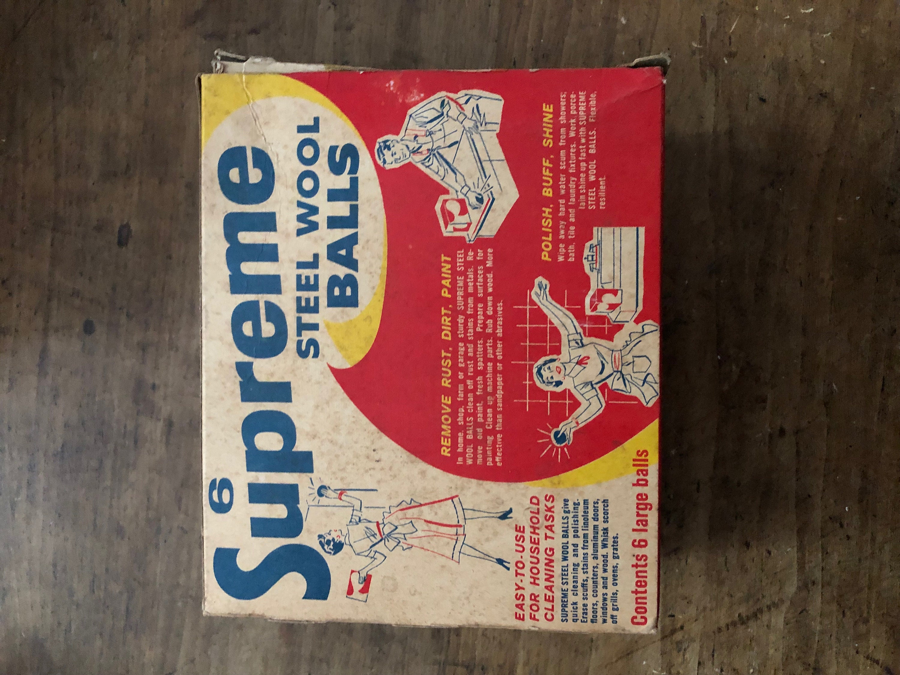 Vintage Supreme Steel Wool Advertising Box - Etsy España