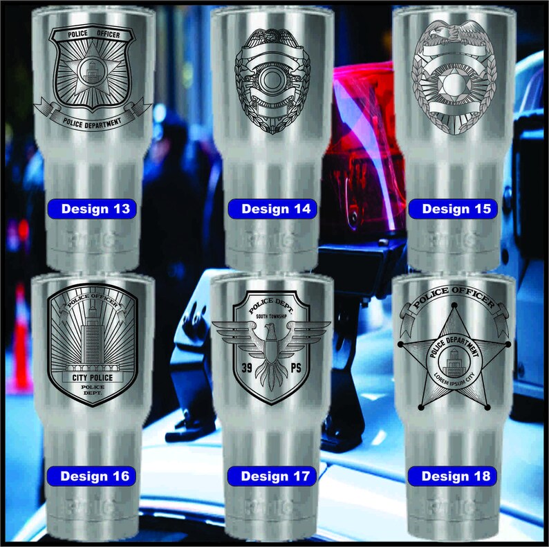 Law Enforcement Custom Laser Engraved RTIC Tumblers - Etsy