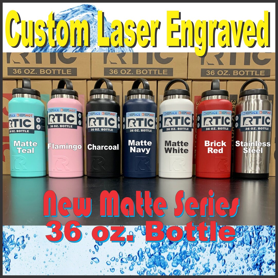 RTIC 36 Oz Water Bottle - Custom Laser Engraved - Etsy