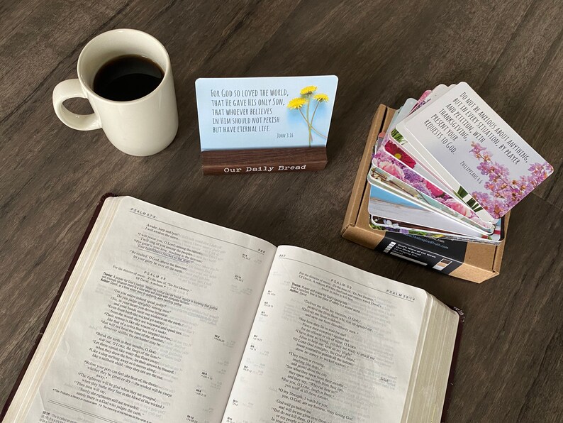 Bible Verse Cards & Holder 52 Scriptures on 26 Double-sided - Etsy