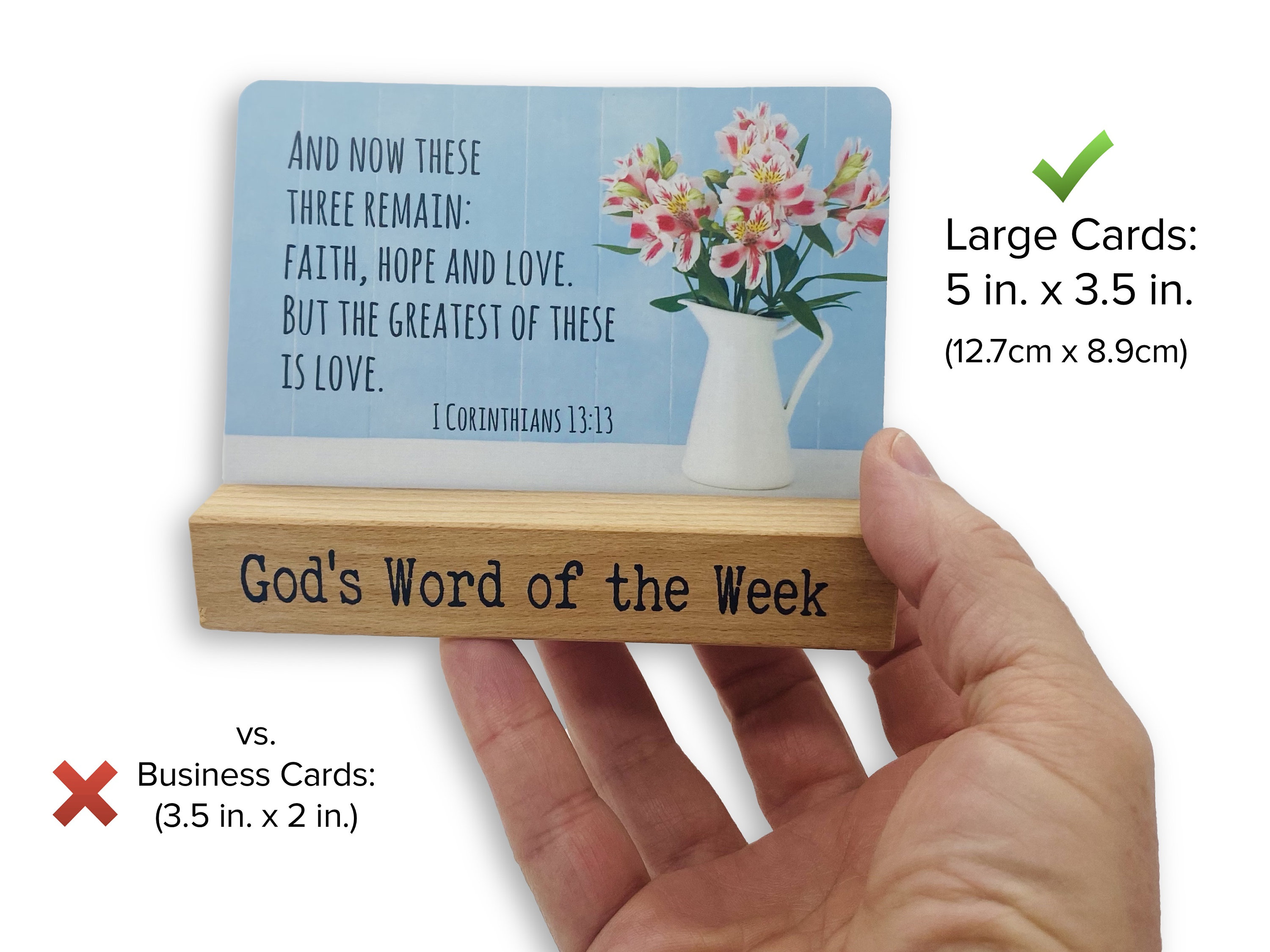 Bible Verse Cards & Holder 52 Scriptures on 26 Double-sided - Etsy UK