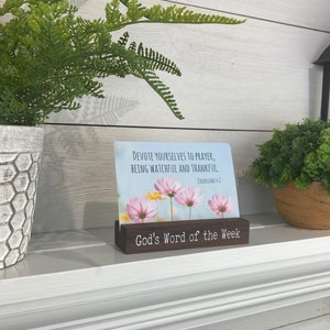 Bible Verse Cards & Holder | 52 Scriptures on 26 Double-sided 5x3.5 ...