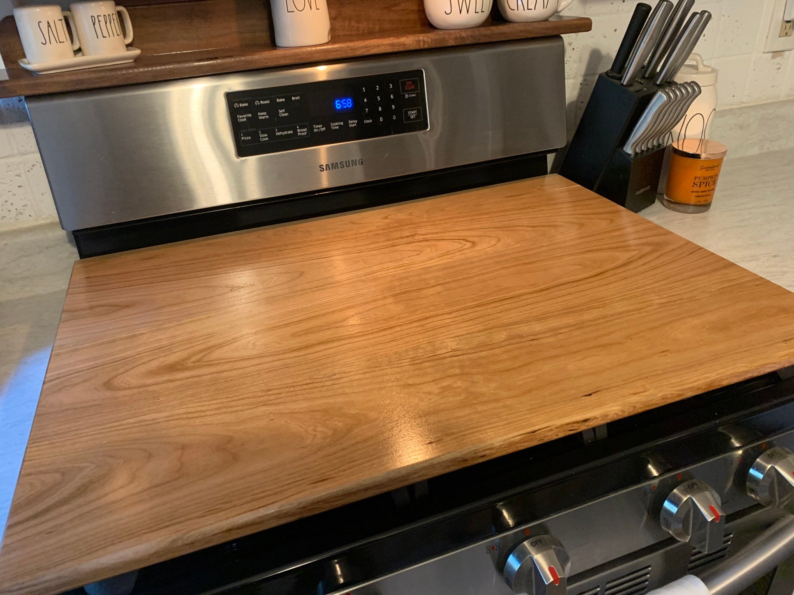 Hardwood Cherry Stove Cover / Noodle Board / Stove Tray / - Etsy