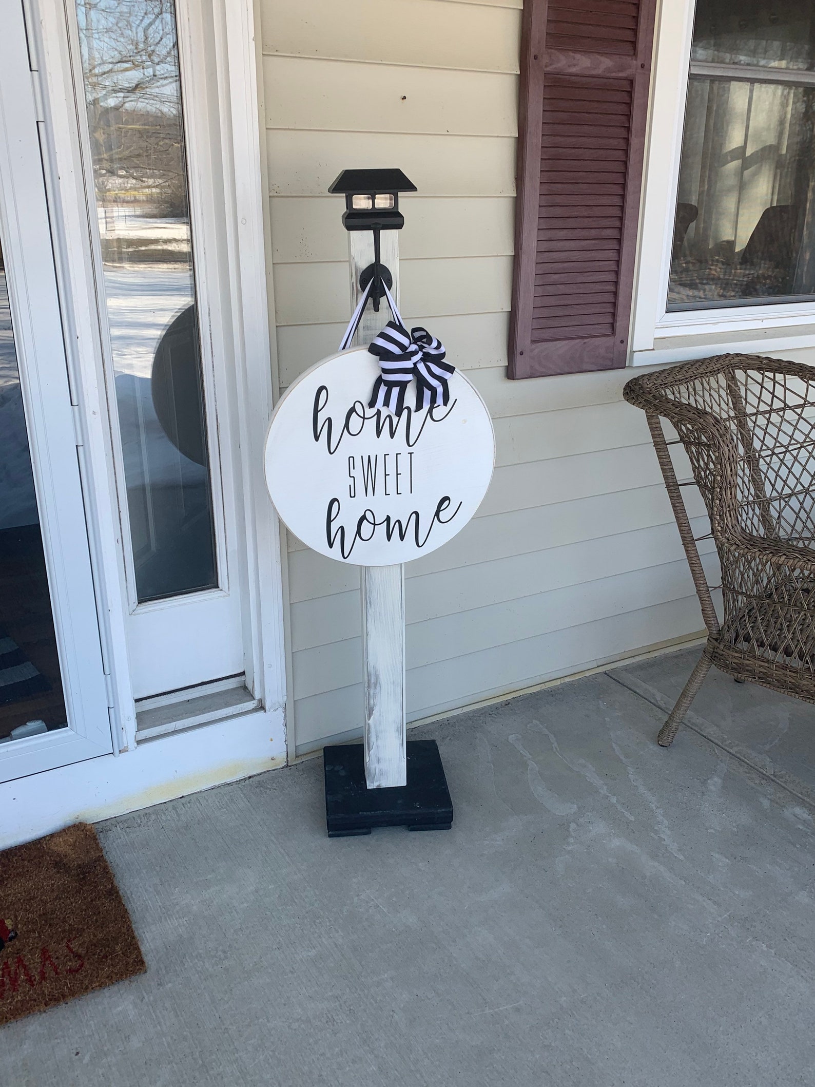 Porch Sign Post / Sign Post / Door Round Display Post / Porch - Etsy