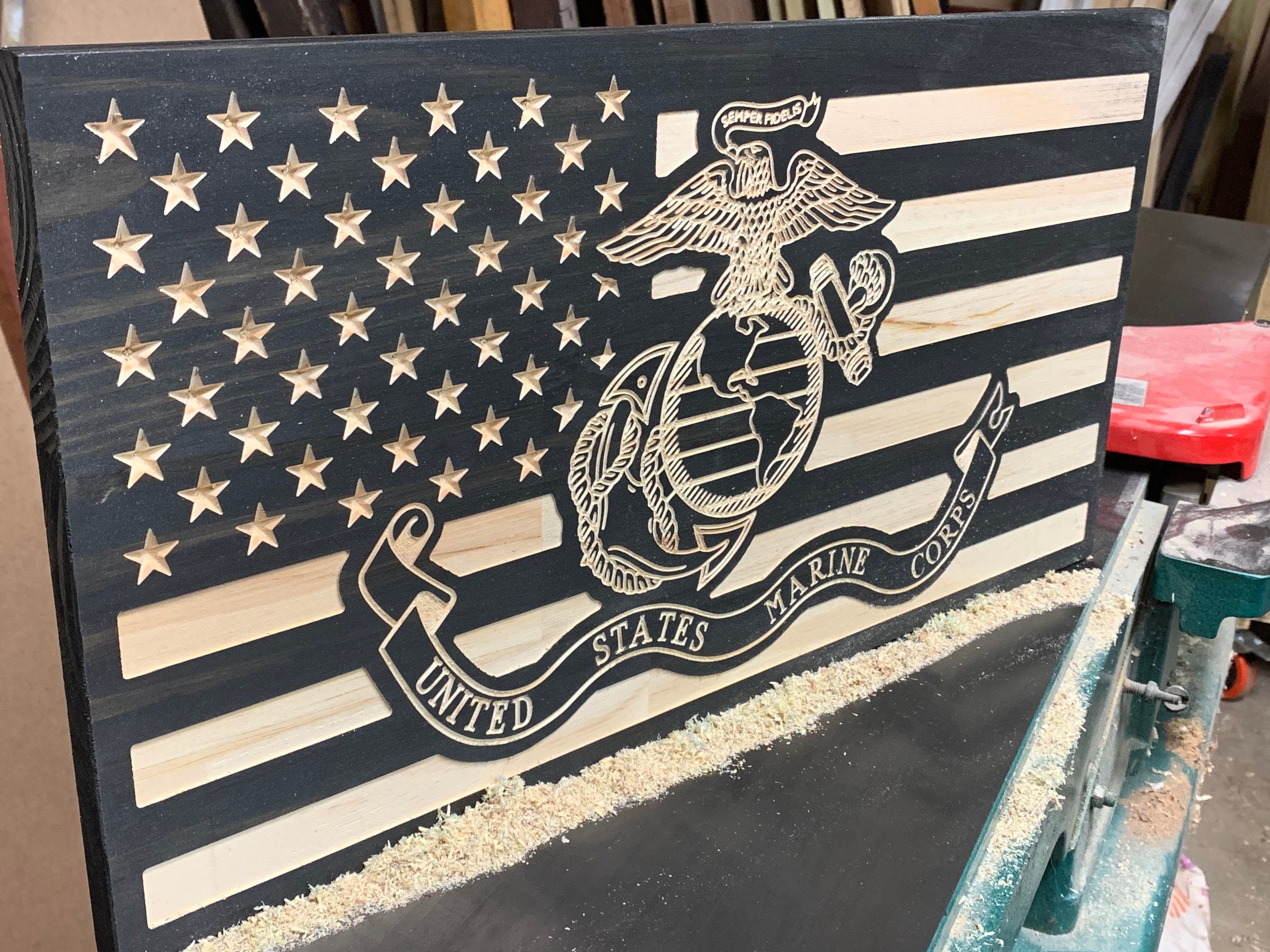 Woodflag / Personalized / Rustic United States Marine Ega - Etsy
