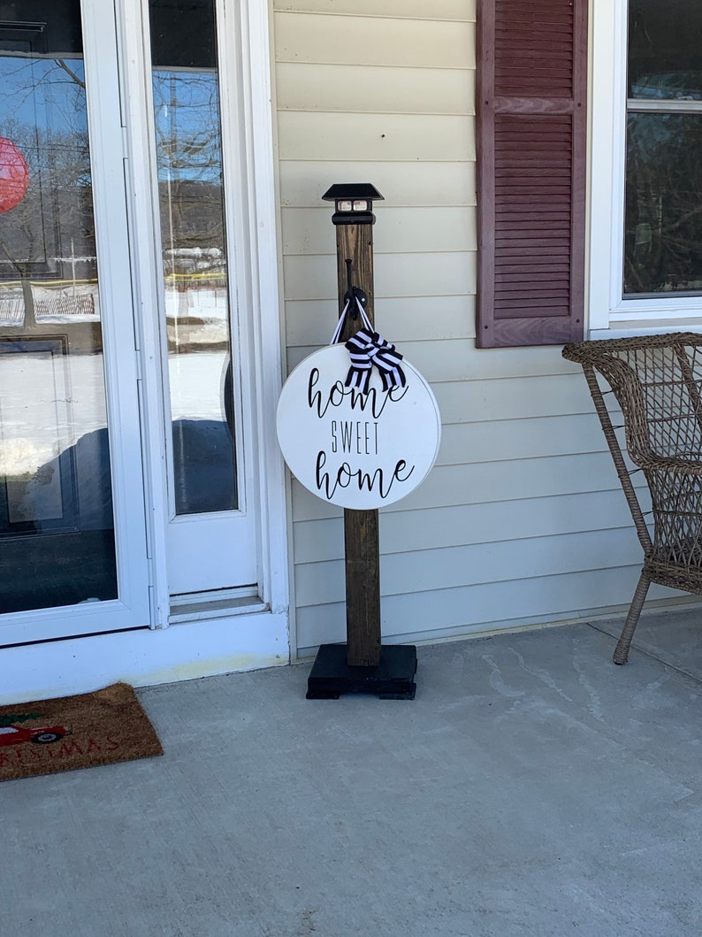 Porch Sign Post / Sign Post / Door Round Display Post / Porch - Etsy