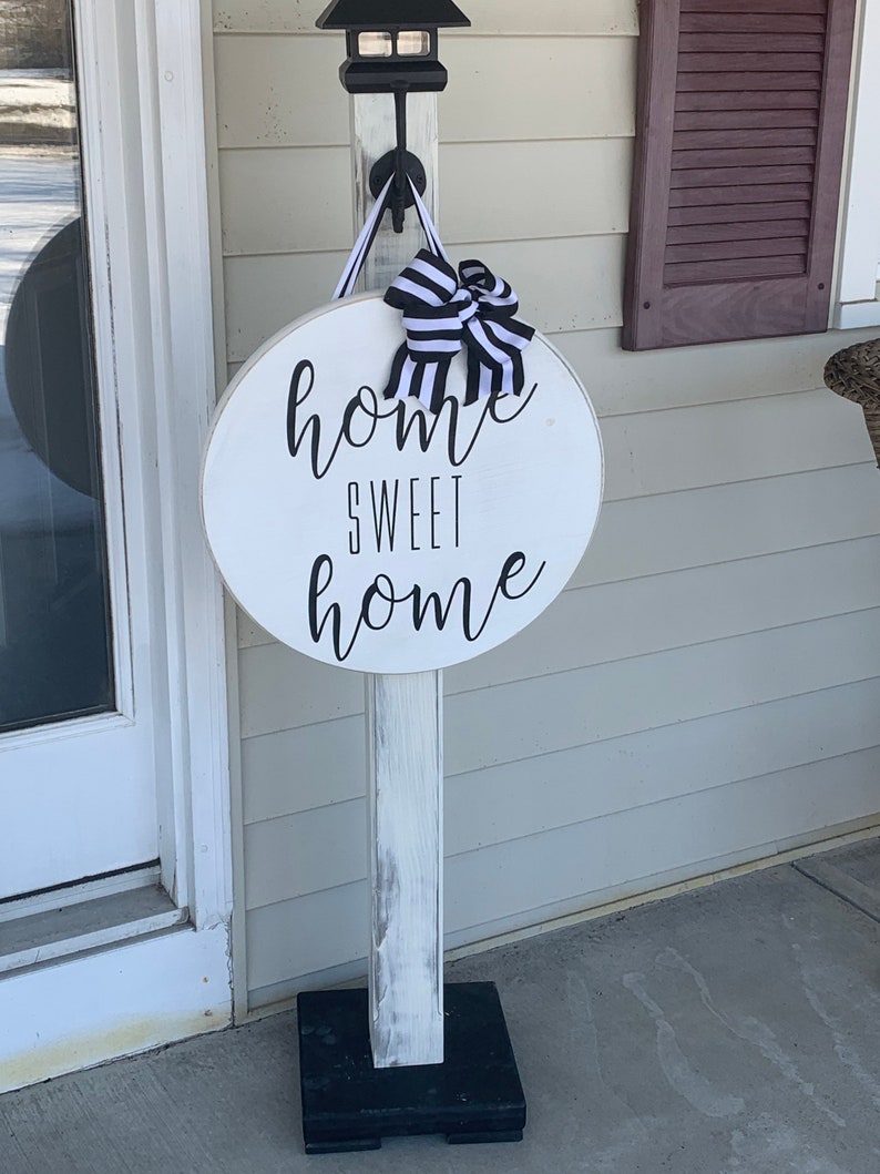 Porch Sign Post Sign Post Door Round Display Post Porch Post Farmhouse ...