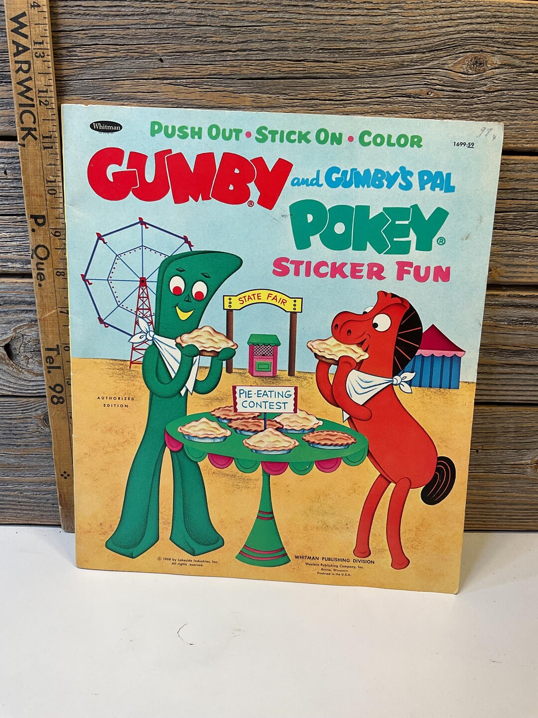 Vintage Gumby and Pokey Sticker Fun Book 1968 - Etsy