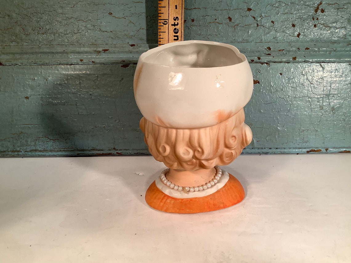 Vintage Relpo Head Vase Blonde and Blue Eyes 50' - Etsy