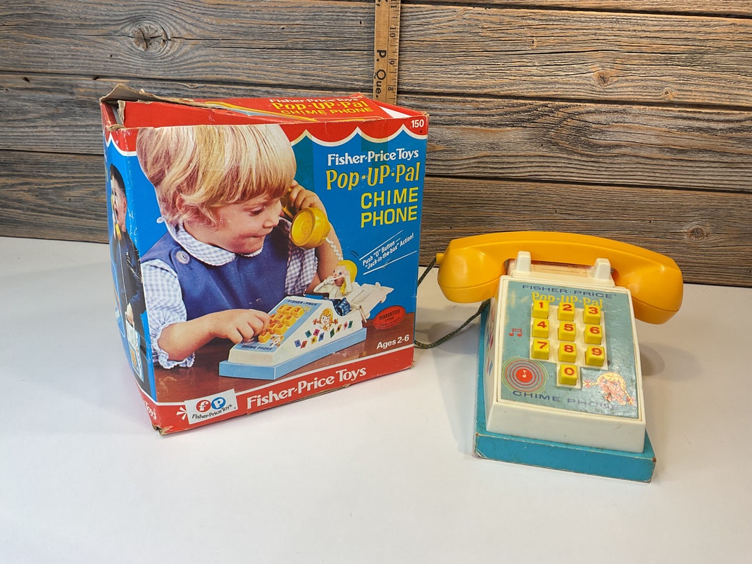 Vintage Fisher Price Po-up-pal Chime Phone 1968 - Etsy