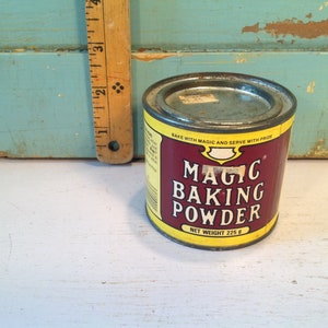 Vintage Tin Can Magic Baking Powder 70' - Etsy