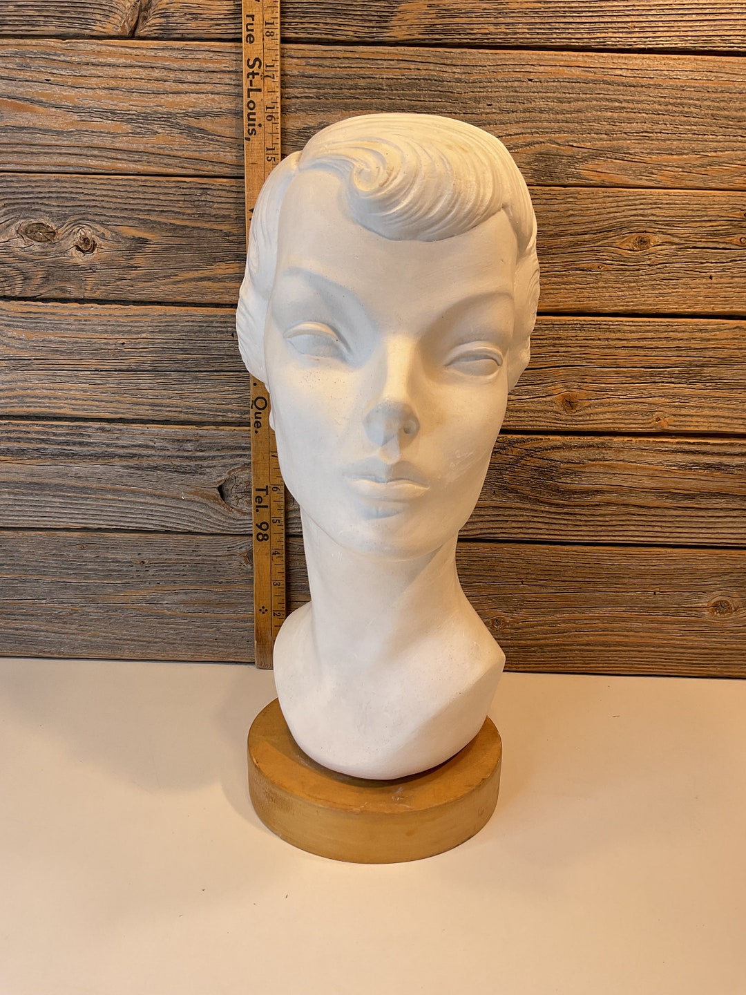 Vintage Plaster Woman’s Head 60’ - Etsy