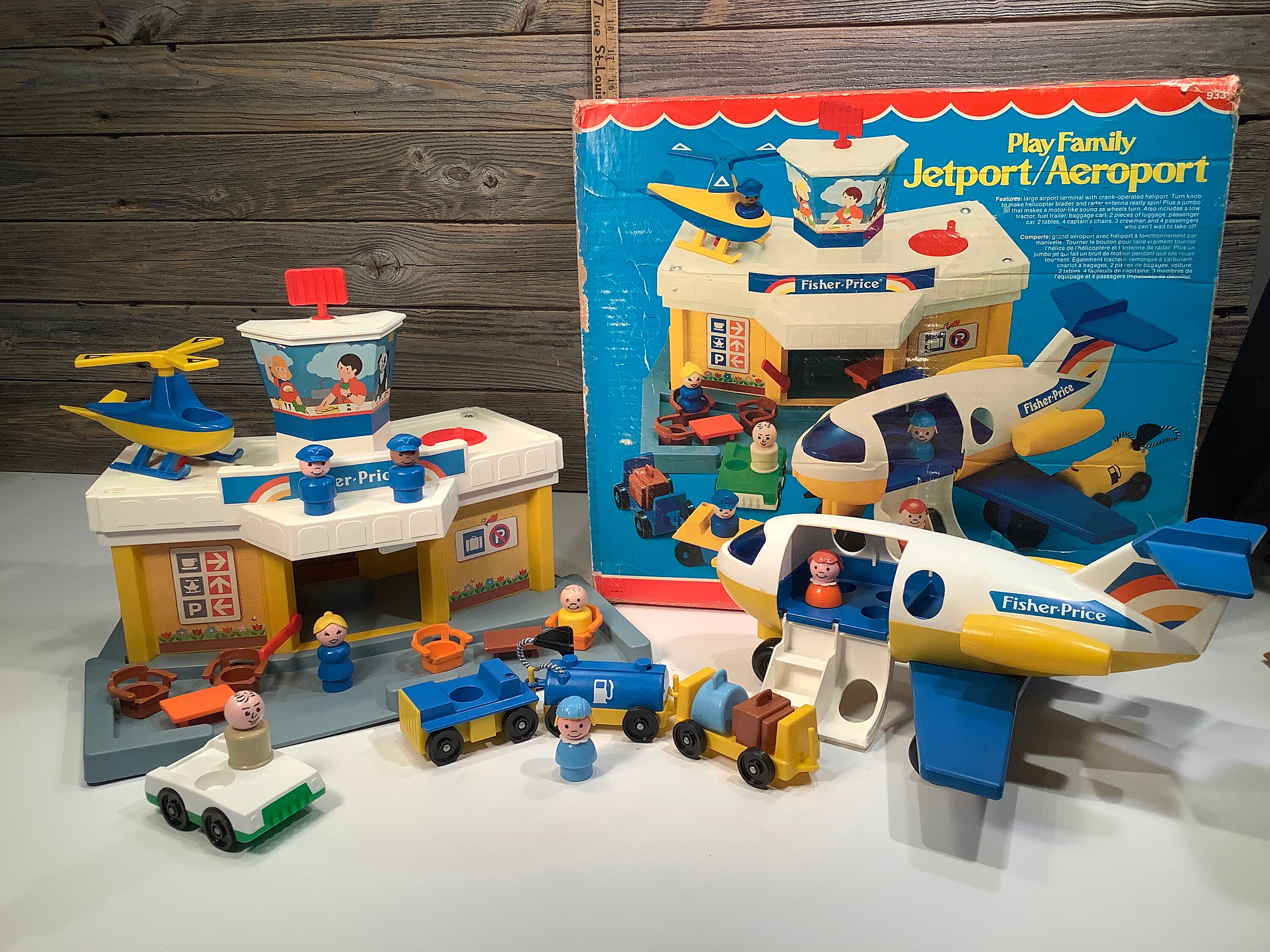 Toys & Games Pretend Play Vintage Fisher Price Little People Jetport ...