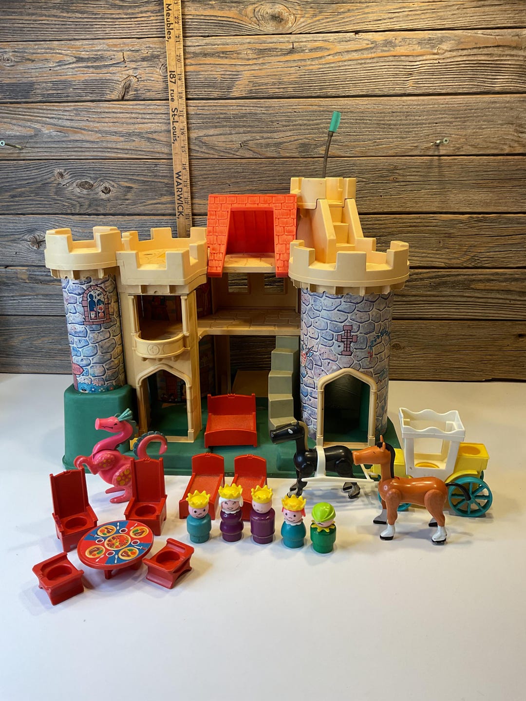 Vintage Fisher Price Little People Castle 70 - Etsy