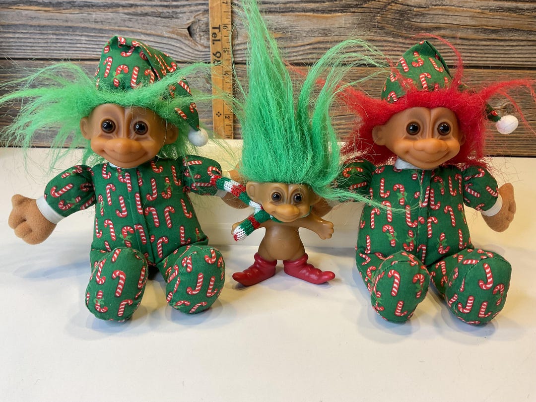 Vintage Russ 3 Christmas Trolls 90 - Etsy
