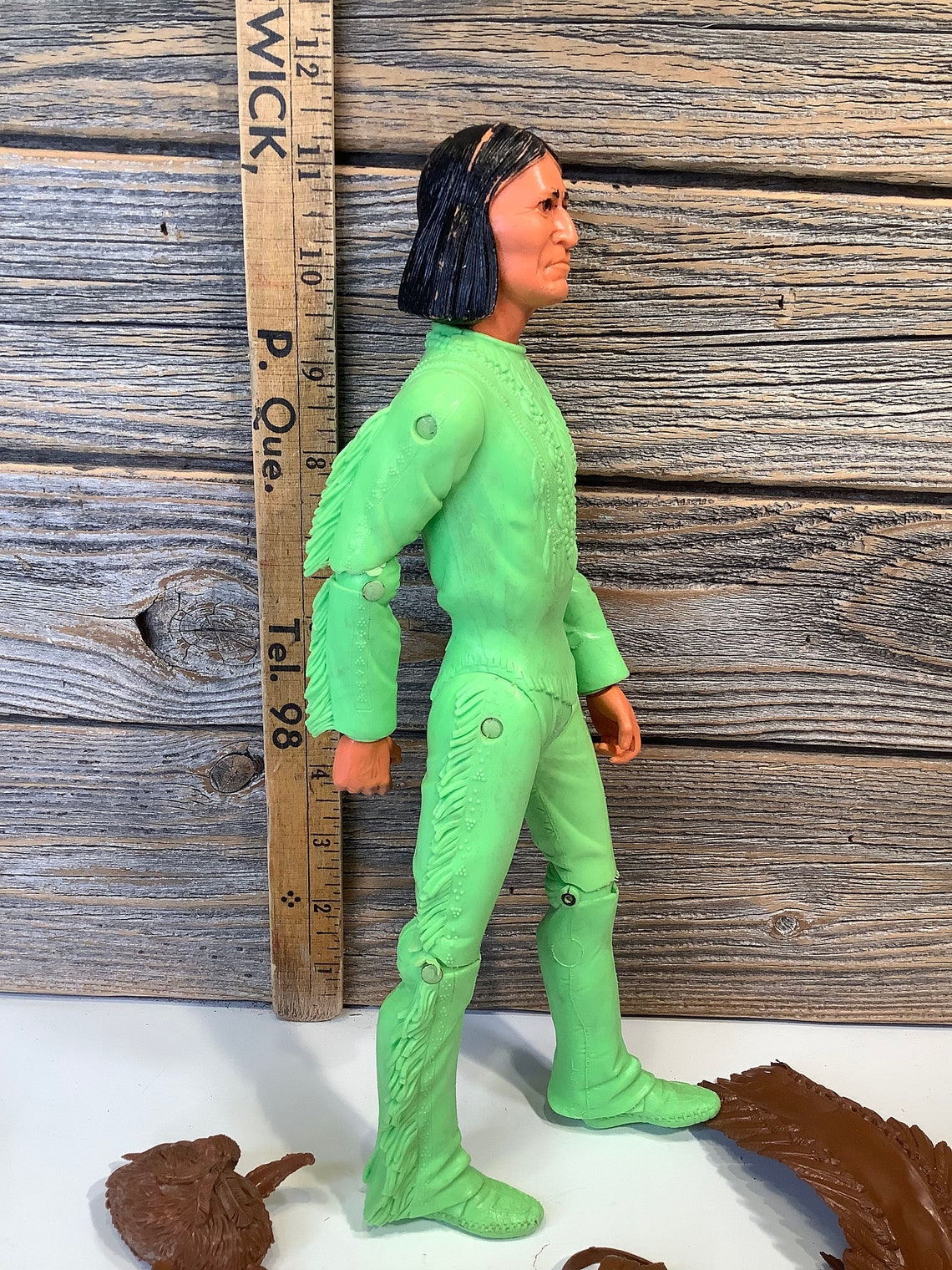 Vintage Marx Fighting Geronimo Green Figurine 70' - Etsy