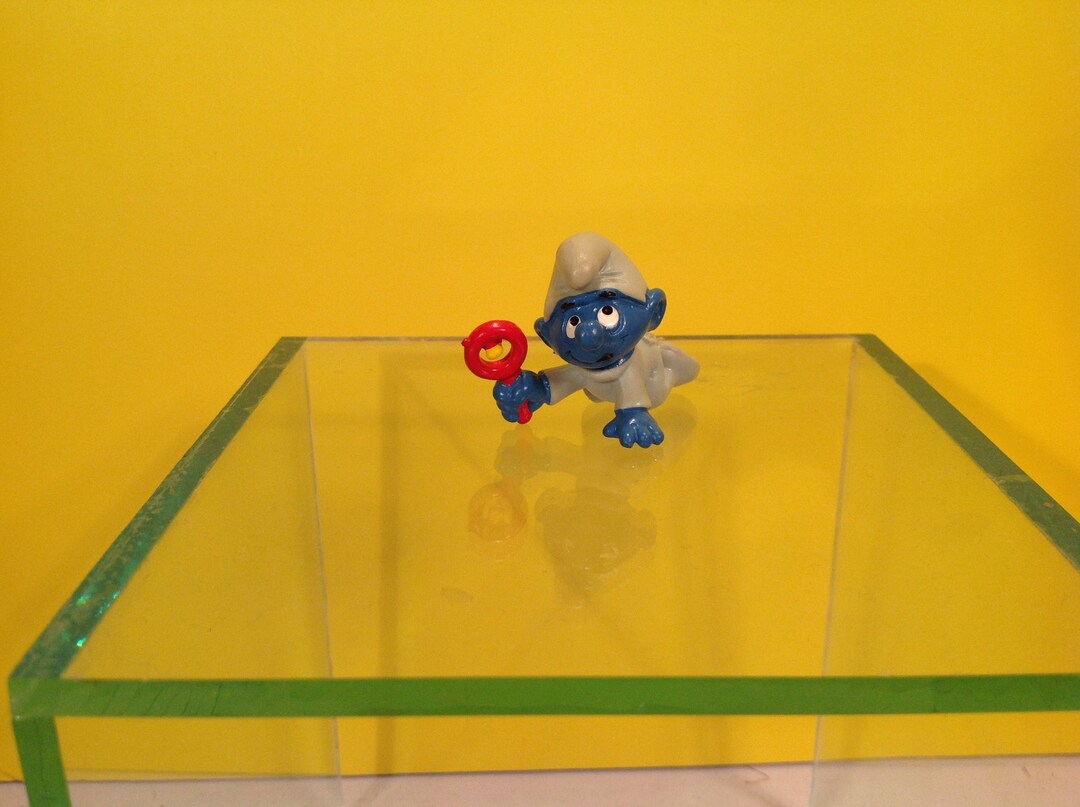 Vintage Baby Smurf Blue With Rattle 80' - Etsy