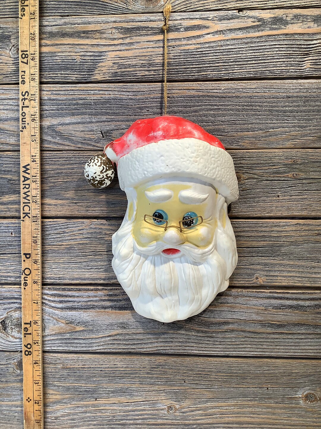 Vintage Christmas Wall Plastic Santa Clause Head 70' - Etsy