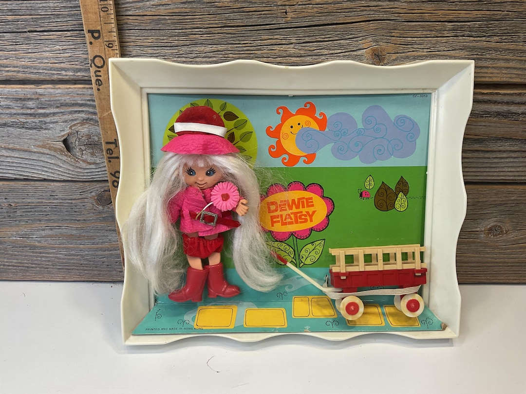 Vintage Ideal Dewie Flatsy Doll in Frame 1969 - Etsy