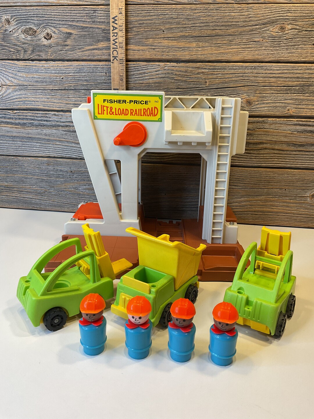 Vintage Fisher Price Little People Lift and Load Railroad 1979 - Etsy