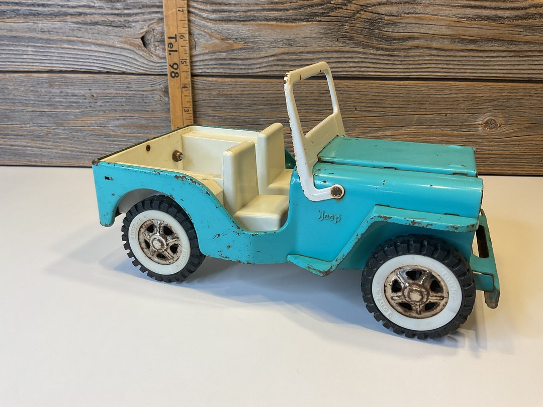 Vintage Tonka Turquoise Jeep 70’ - Etsy