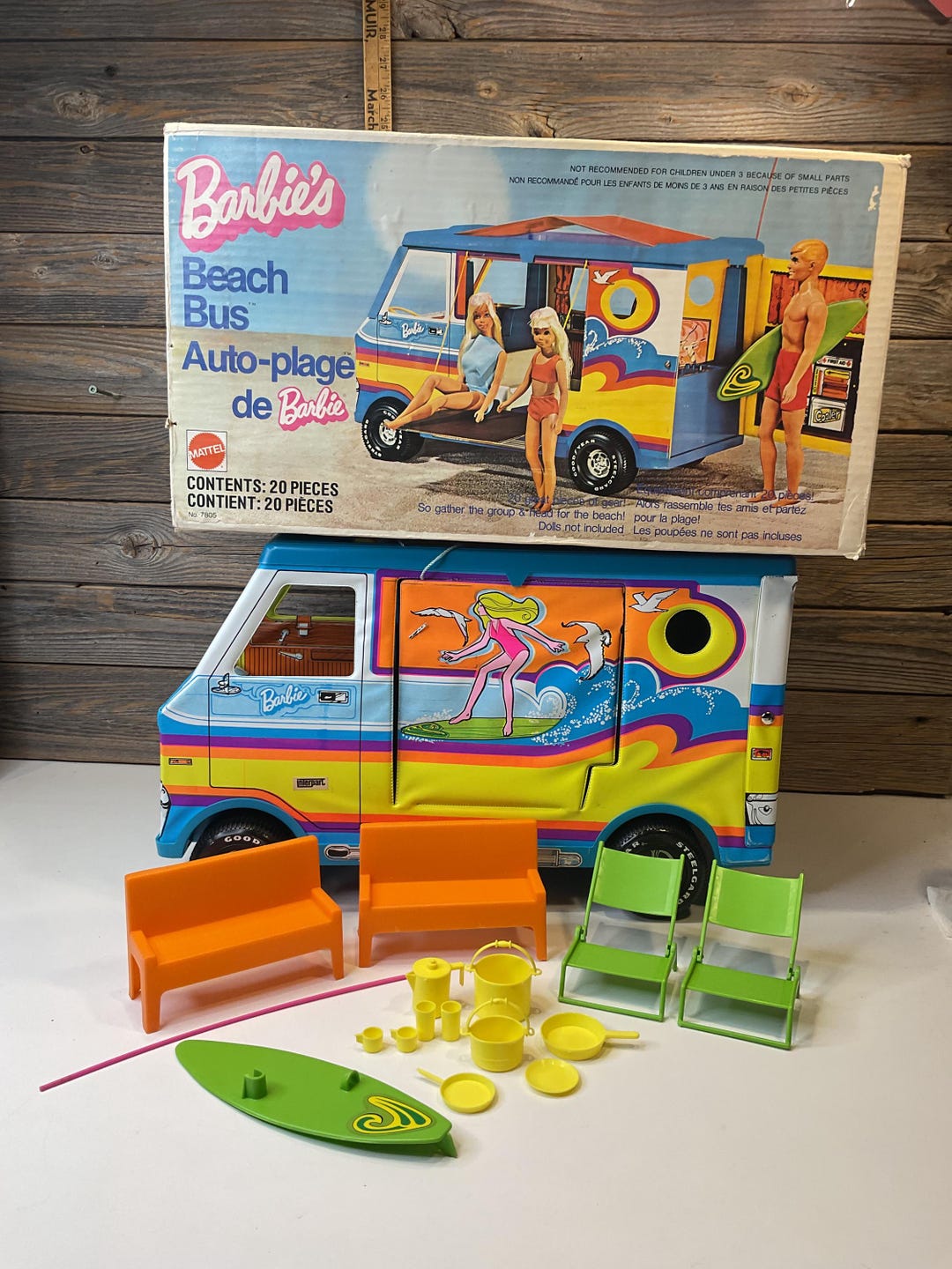 Vintage Mattel Barbie Beach Bus 1973 - Etsy